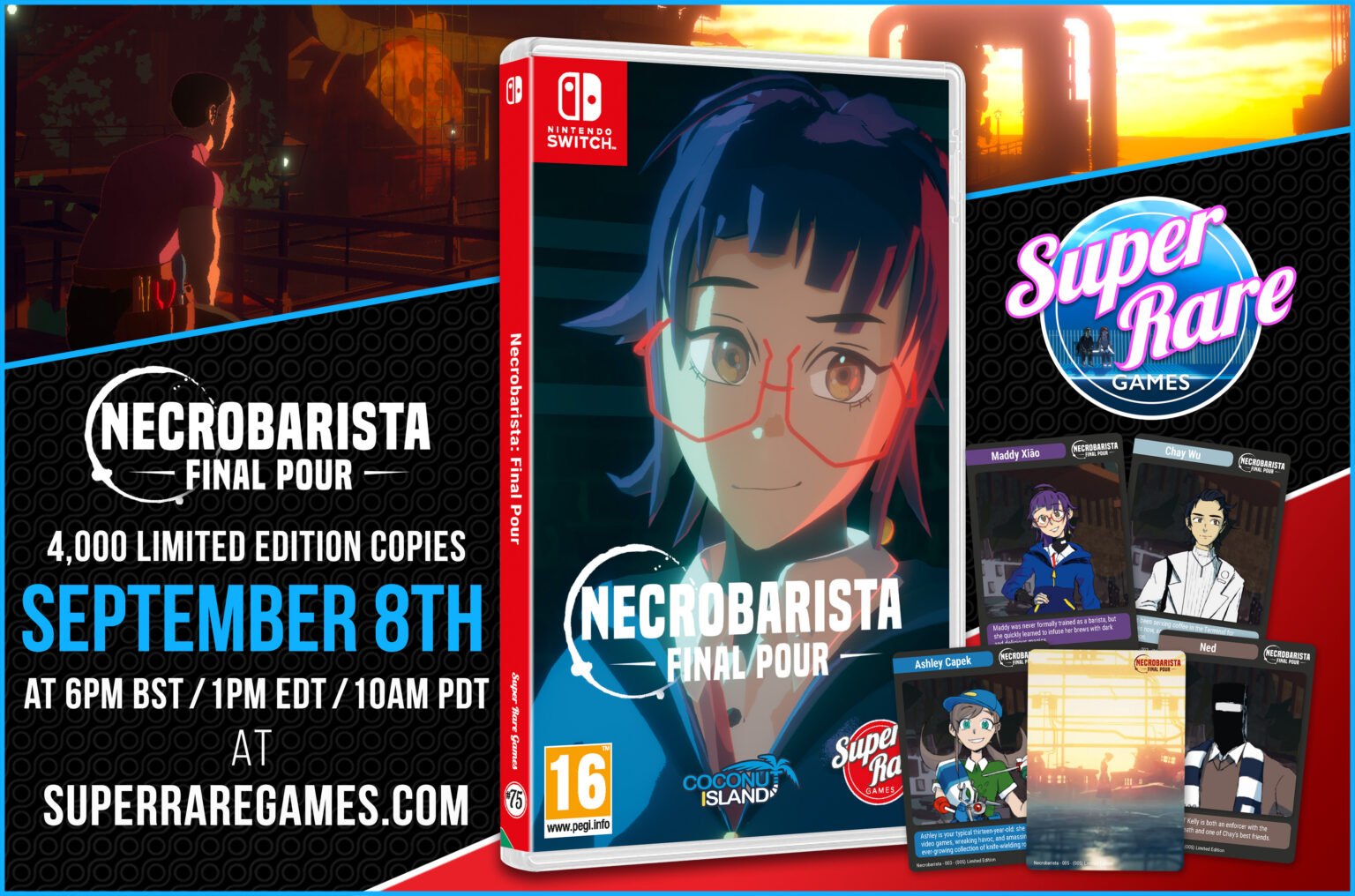 『Necrobarista』のSwitch向けパッケージ版がSuper Rare Gamesから海外発売決定！ | Nintendo ...