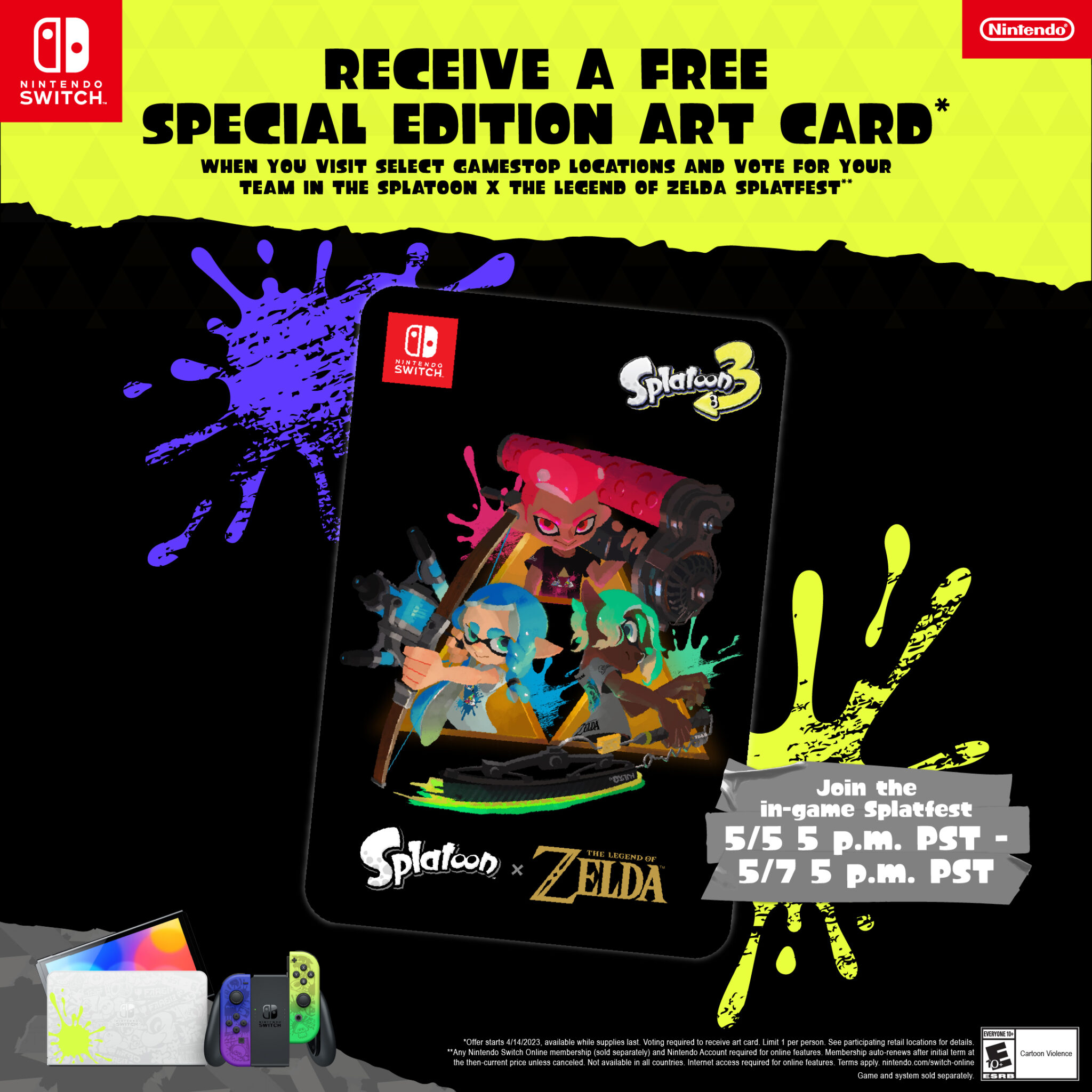 GameStopで『Splatoon×ゼルダの伝説 コラボフェス』のアートカードがもらえるキャンペーンが開催！ | Nintendo ...